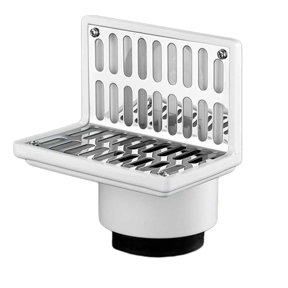 304 Stainless Steel Floor Side Drain PVC Pipe Balcony Corner Dual-use ...