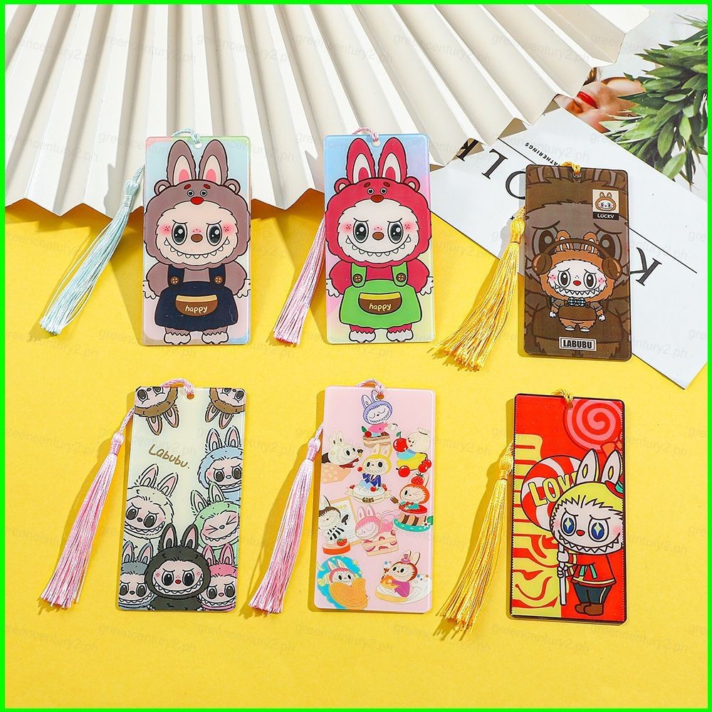 YG Cute Cartoon Labubu Acrylic Tassels Bookmark Gift For Kids Souvenirs ...