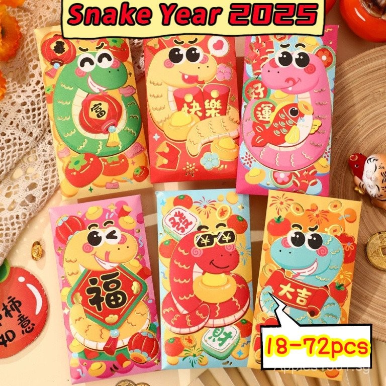 Angpao Packet Snake Year CNY 2025 Red Packet Angpau Happy Chinese New ...