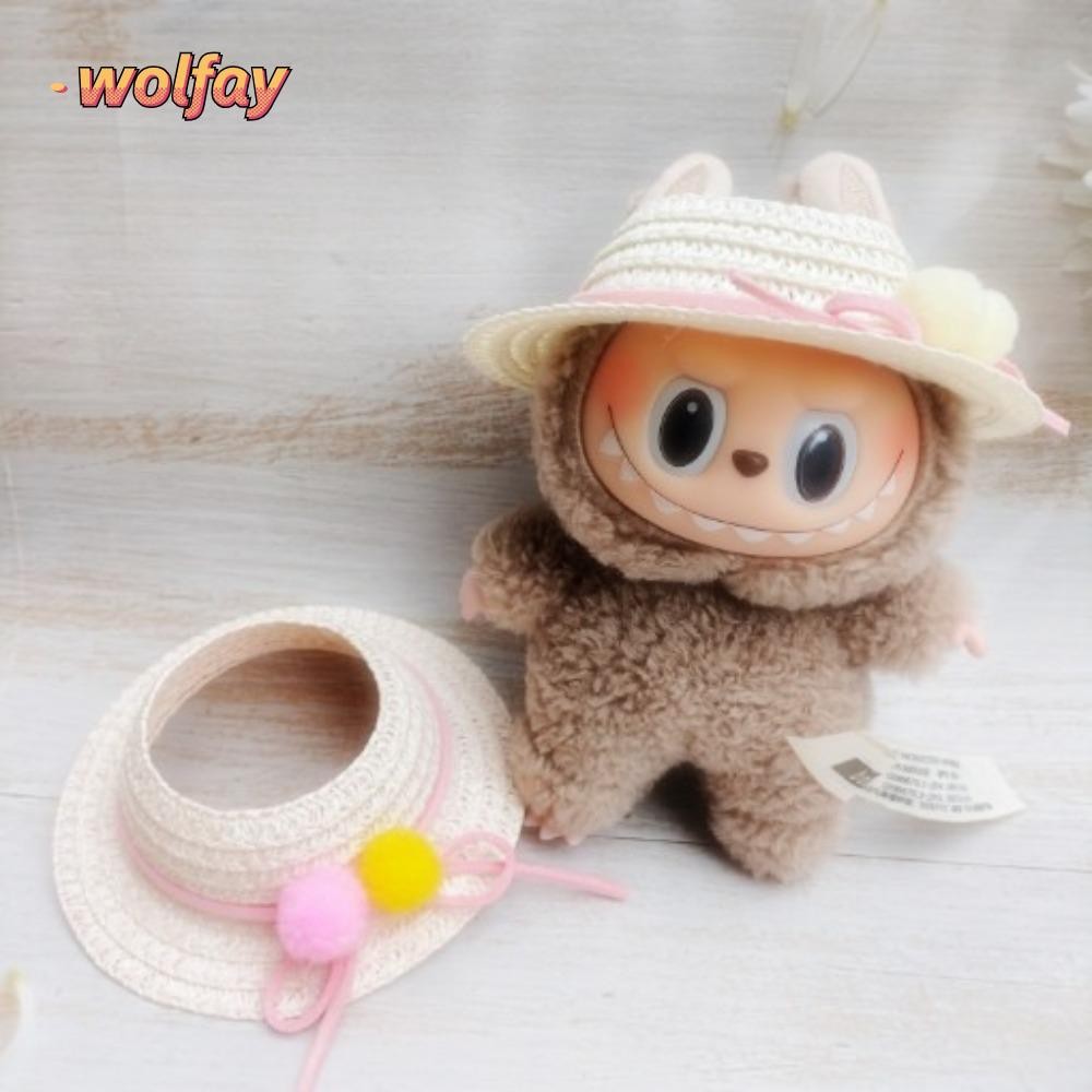 WOLFAY Straw Hat, Doll Accessories Labubu Time To Chill Filled Labubu ...