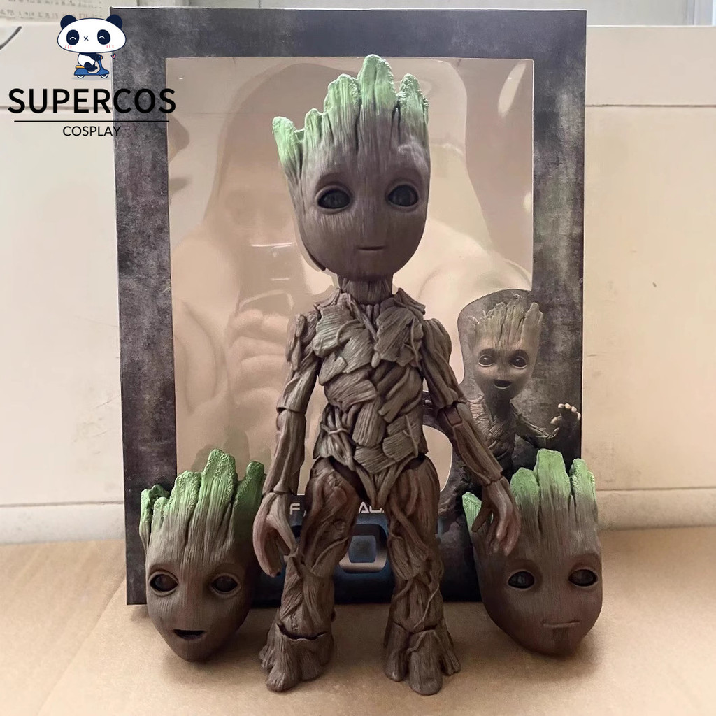 Guardians of The Galaxy Groot Articulado Action Figure Change Face ...