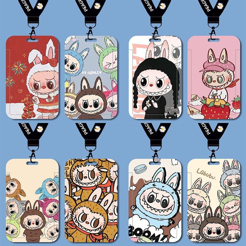 Labubu Labubu Labubu Card Holder Cute Student Campus Slide Food Card ...