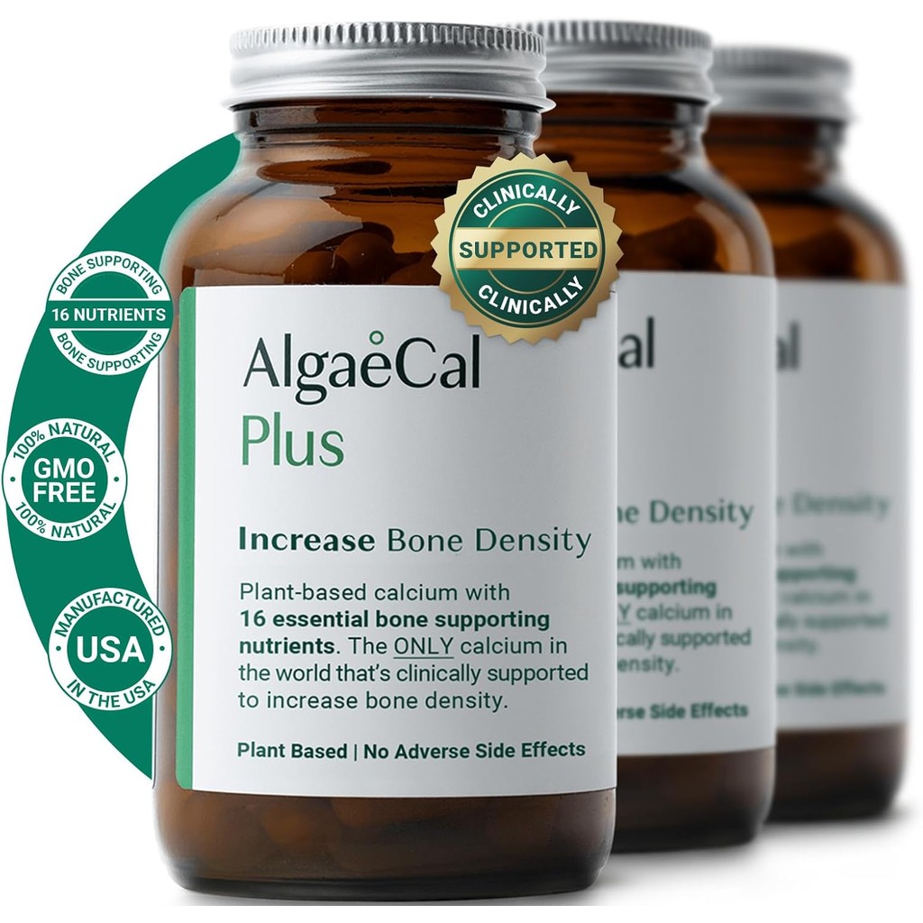 ALGAECAL Plus - Organic Red Algae Calcium Supplement, Vitamin K2 MK7 ...