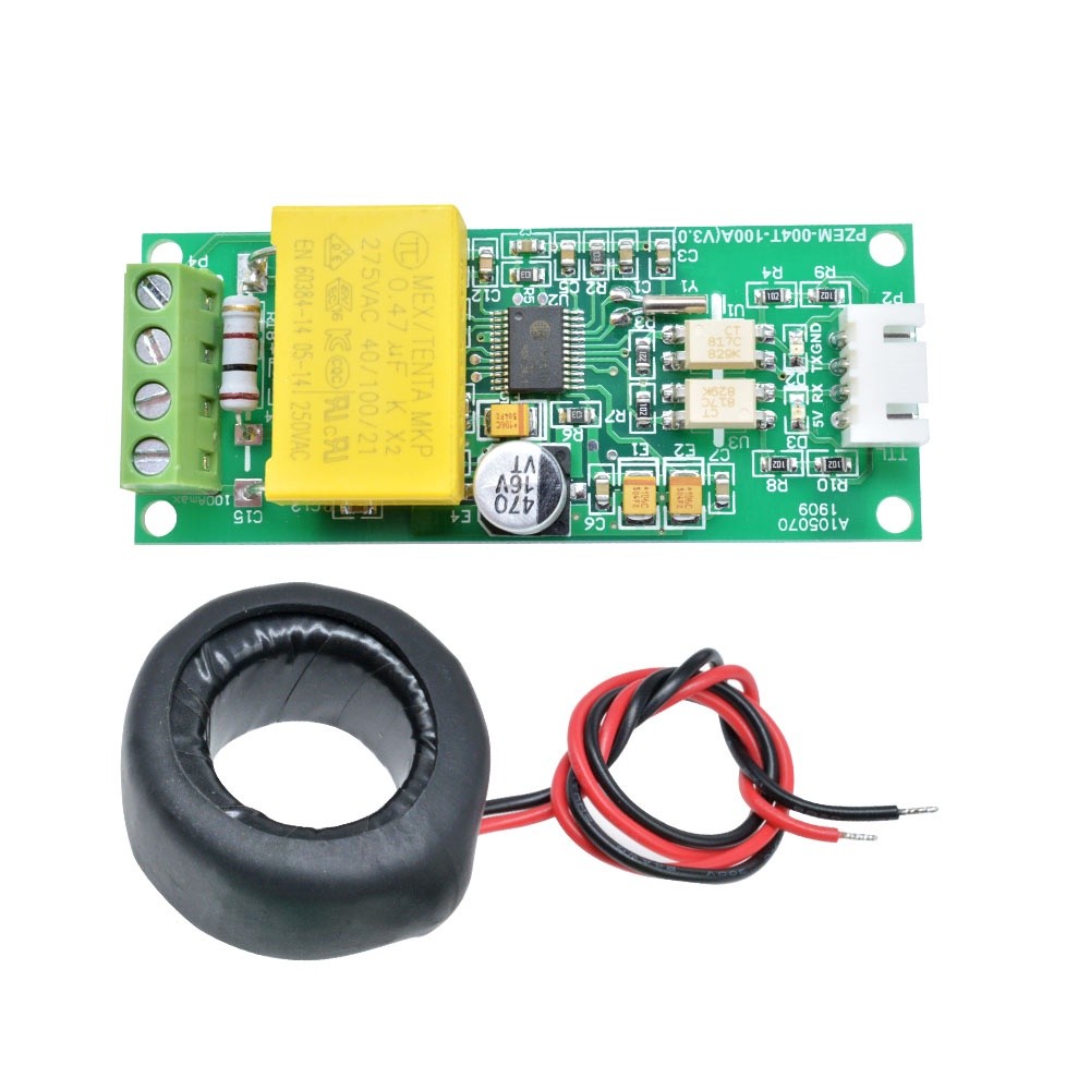 PZEM-004T 100A host+closed CT AC multi-function voltage and current ...