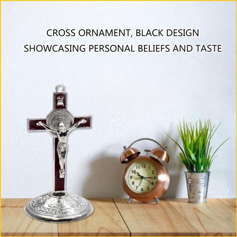 KOK 9cm Metal Crosses Crucifix Statue with Base Religious Decors ...