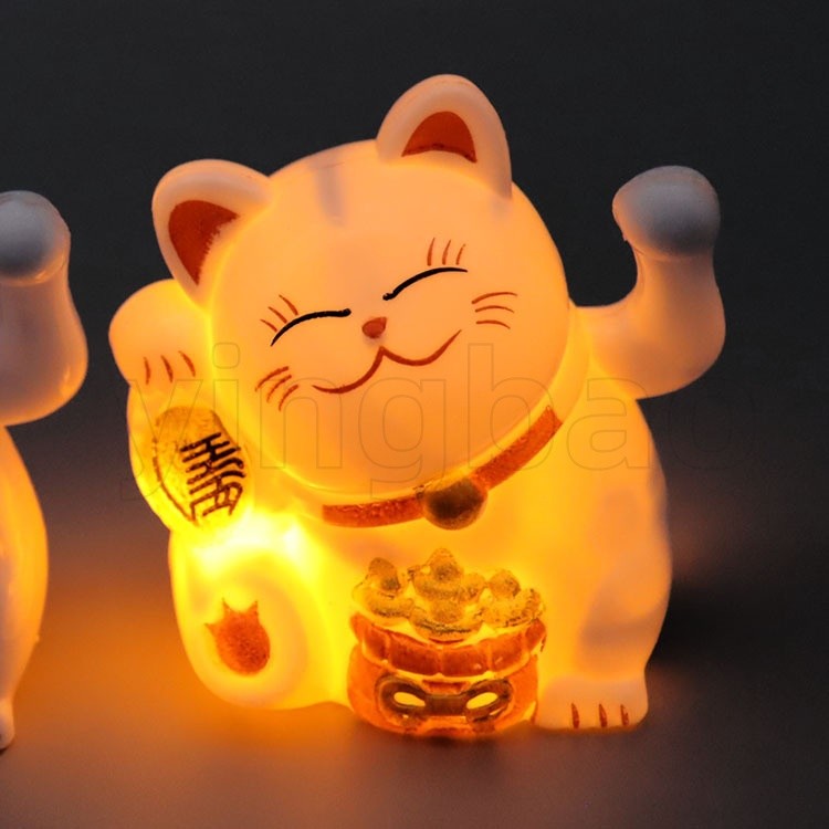 LED Lucky Cat Cake Decoration Lucky Cat Cake Top Baking Decoration Cake ...