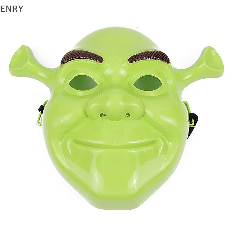 EN Cartoon Figure Party & Holiday DIY Decorations, Green Shrek PVC Mask ...