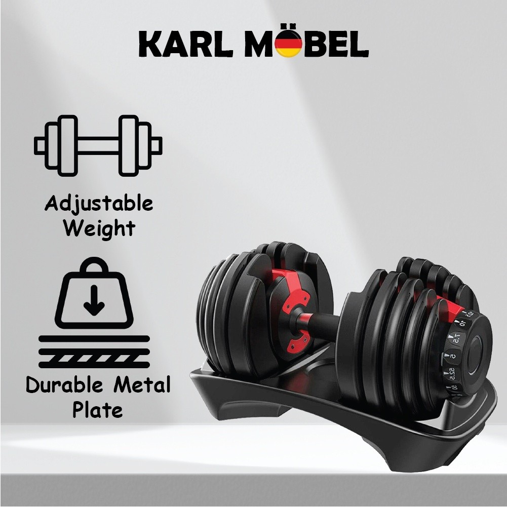 Dumbbell Set 24kg 40kg Adjustable Dumbell Quick Adjust Weight Lifting ...