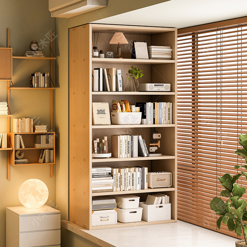 Solid Wood Balcony Ark Bay Window Storage Rack Locker Simple Bookshelf ...