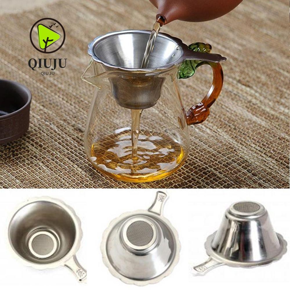 QIUJU Tea Strainer Reusable Funnel Teaware Stainless Steel | Shopee ...