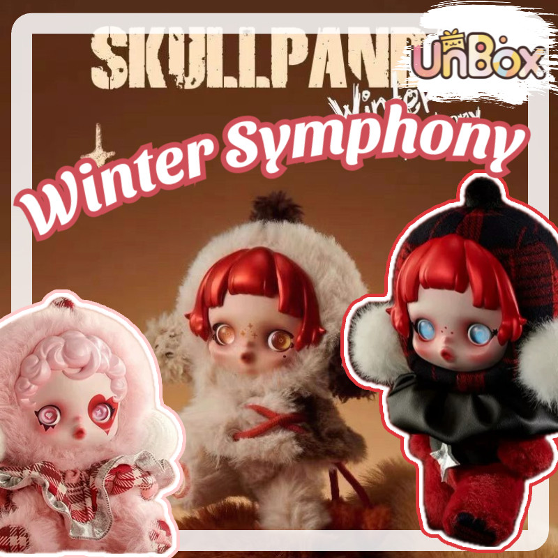 POP MART SkULLPANDA Winter Symphony Series Vinyl Plush Dolls Action ...