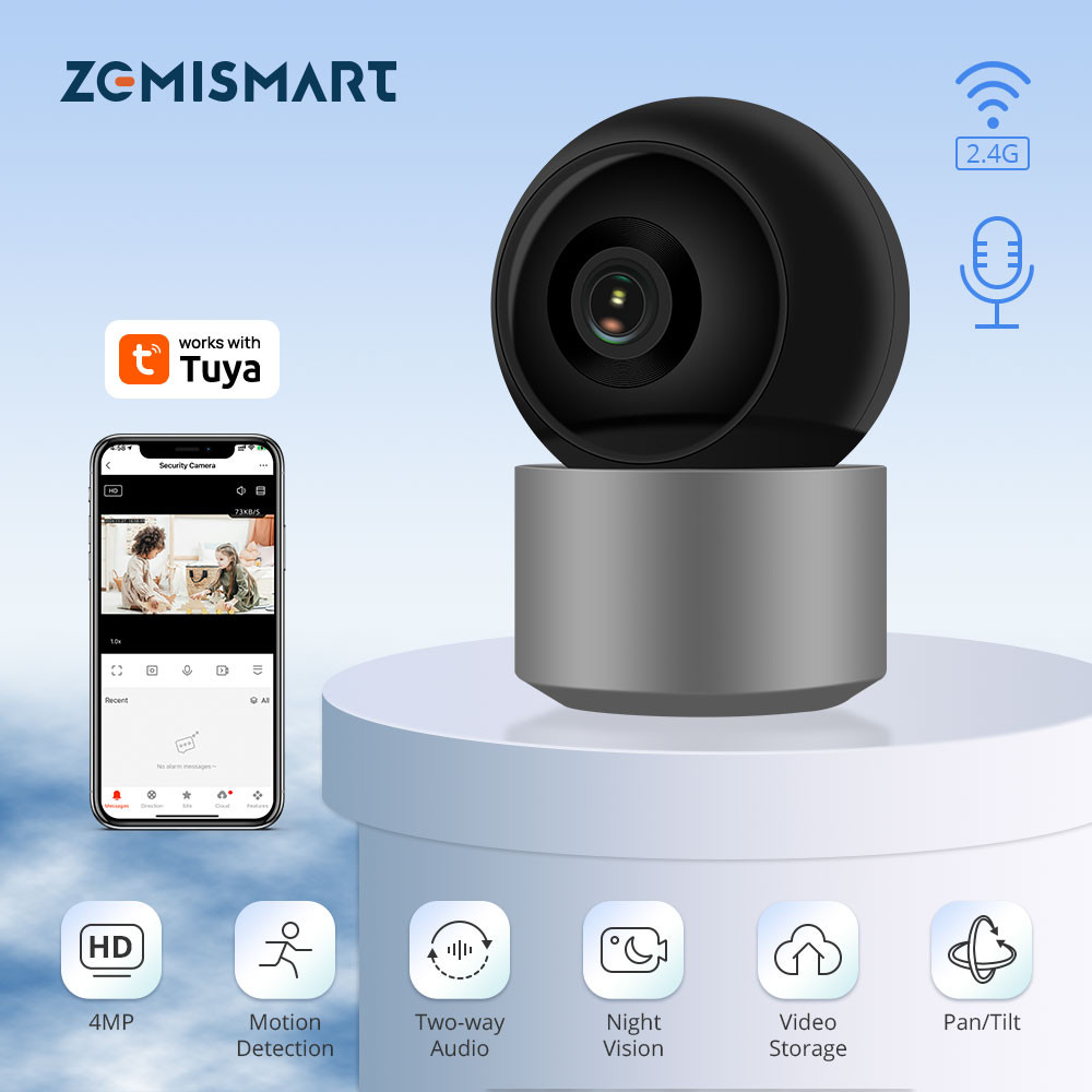 Zemismart Wifi AI Smart CCTV Camera 5MP HD Image Two-Way Audio IP ...