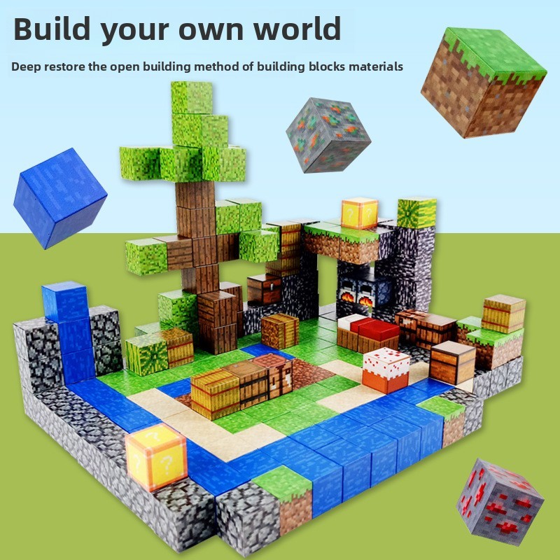 My World Assembled Magnetic Building Blocks Toy Block 2cm Children's ...
