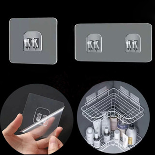 2Pcs Waterproof Strong Adhesive Hook Shelf Stickers for Bathroom ...