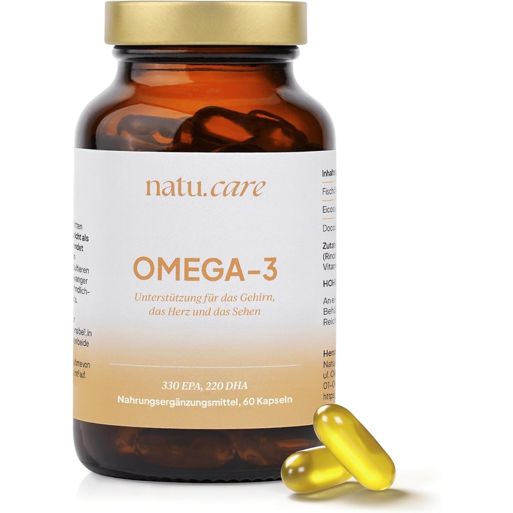 Omega 3-60 Capsules - High Dose Fatty Acids (EPA & DHA) 550 mg - Fish ...