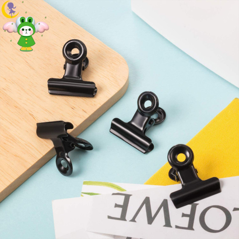 30 Pack Black Bulldog Clips 22mm Metal Food Packaging Clips, Mini Photo ...
