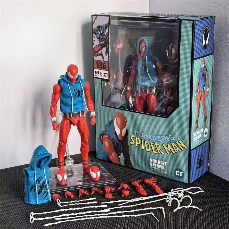 Marvel 1/12 Comic Version Scarlet Spider-Man Ben Riley Action Figure ...