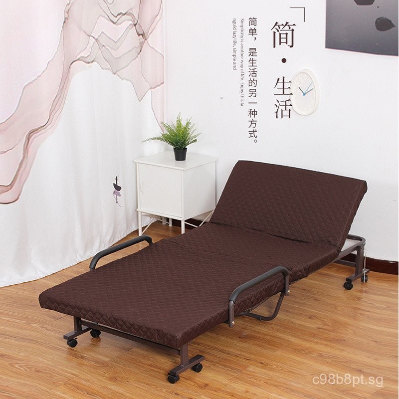 Single Folding Bed Office Bed for Lunch Break Non-Collapse Hotel Extra Bed Three-Color Water ...