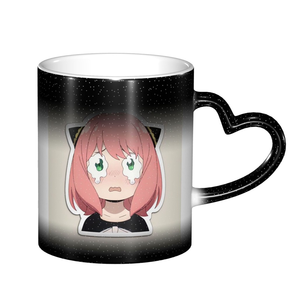 Anya Forger Color Changing Mug Cute Water Cup Cartoon Enamel Mugs ...