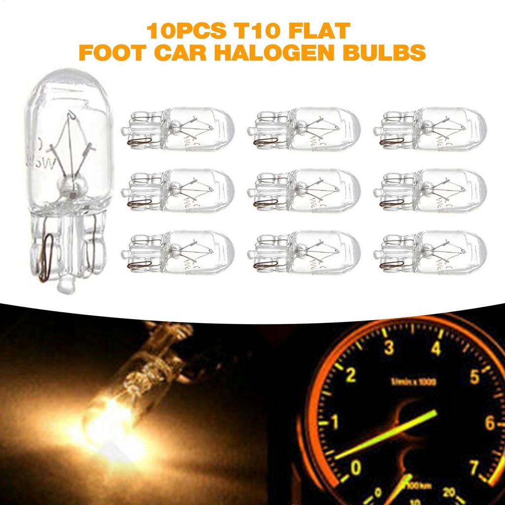 LED car bulb T10 10PCS LED Bulb Replacement Part Transparent Glass High ...