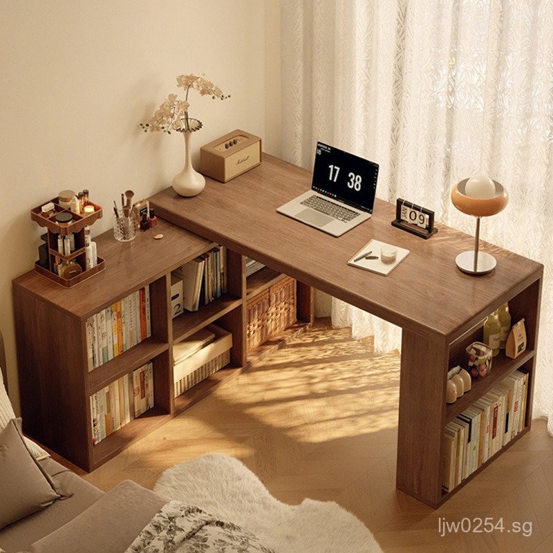 Student Corner Integrated Solid Wood Home Computer Desk Bedroom Corner ...