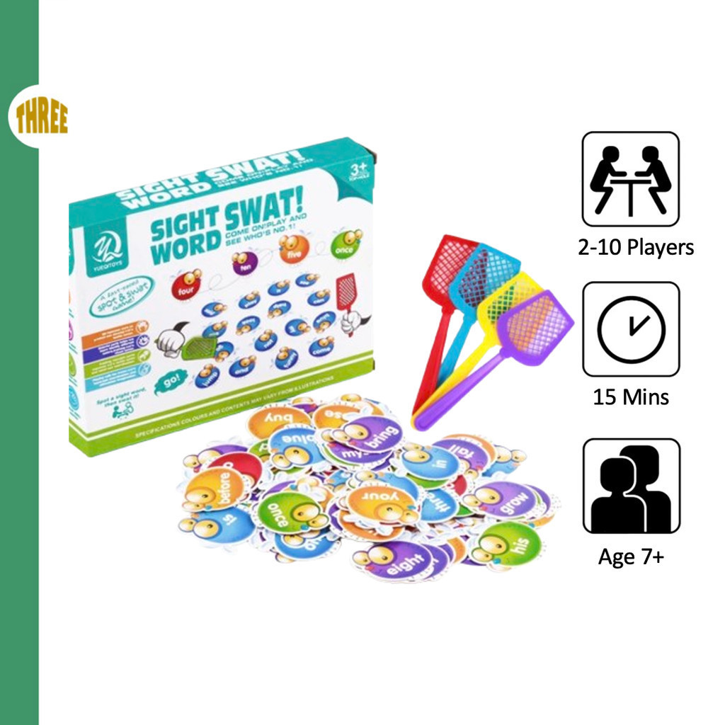 [SG STOCK]Sight Word Swat a Sight Word Game, Home School Visual Tactile ...