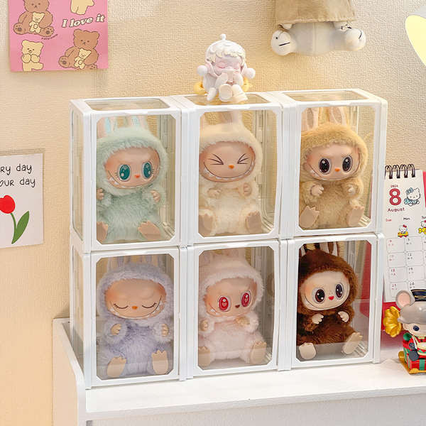 popmart labubu hide and seek series Labubu Display Box Glass Labubu ...