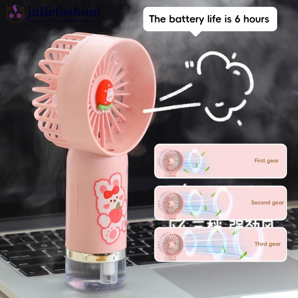 JULIEFASHION Portable 500mAh Handheld Misting Fan Ventilador con Spray ...