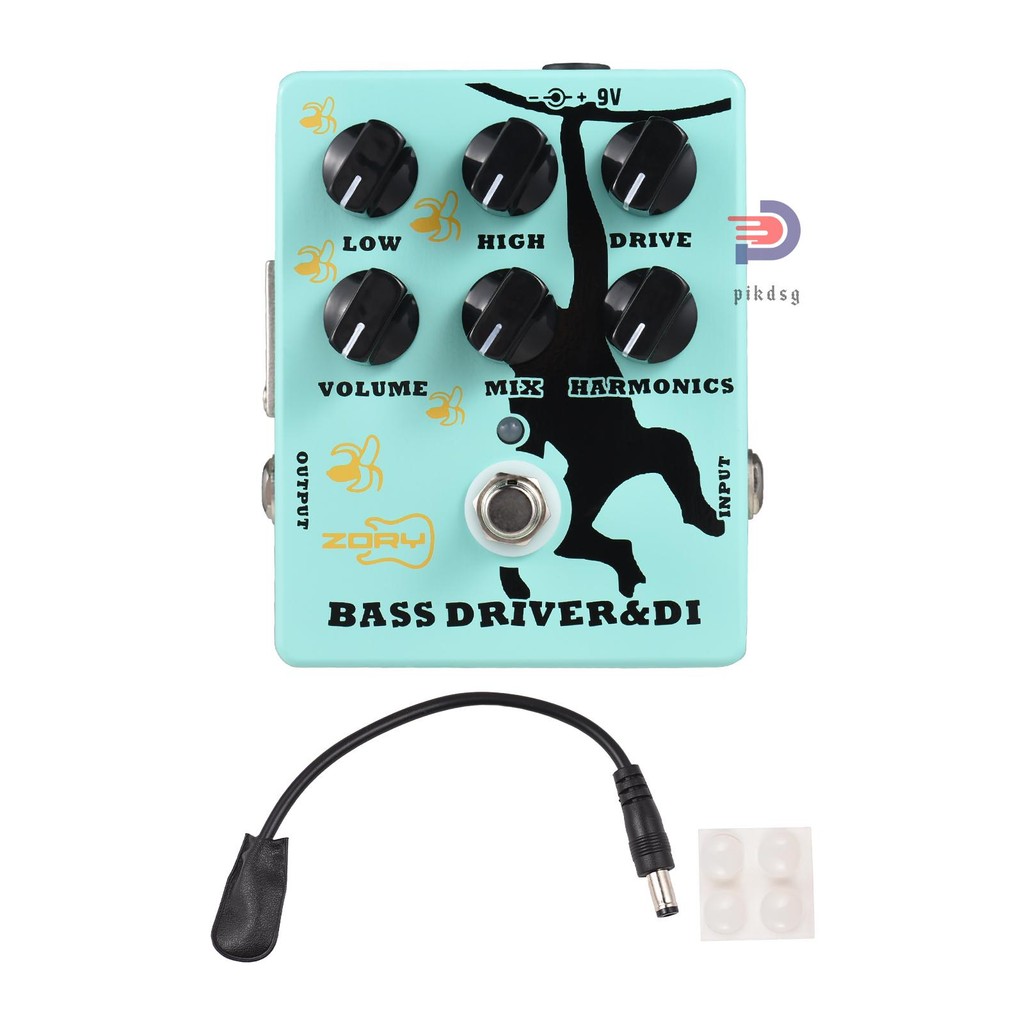 Driver and DI Box Bass Effector Pedal for Electric Bass Guitar with XLR ...