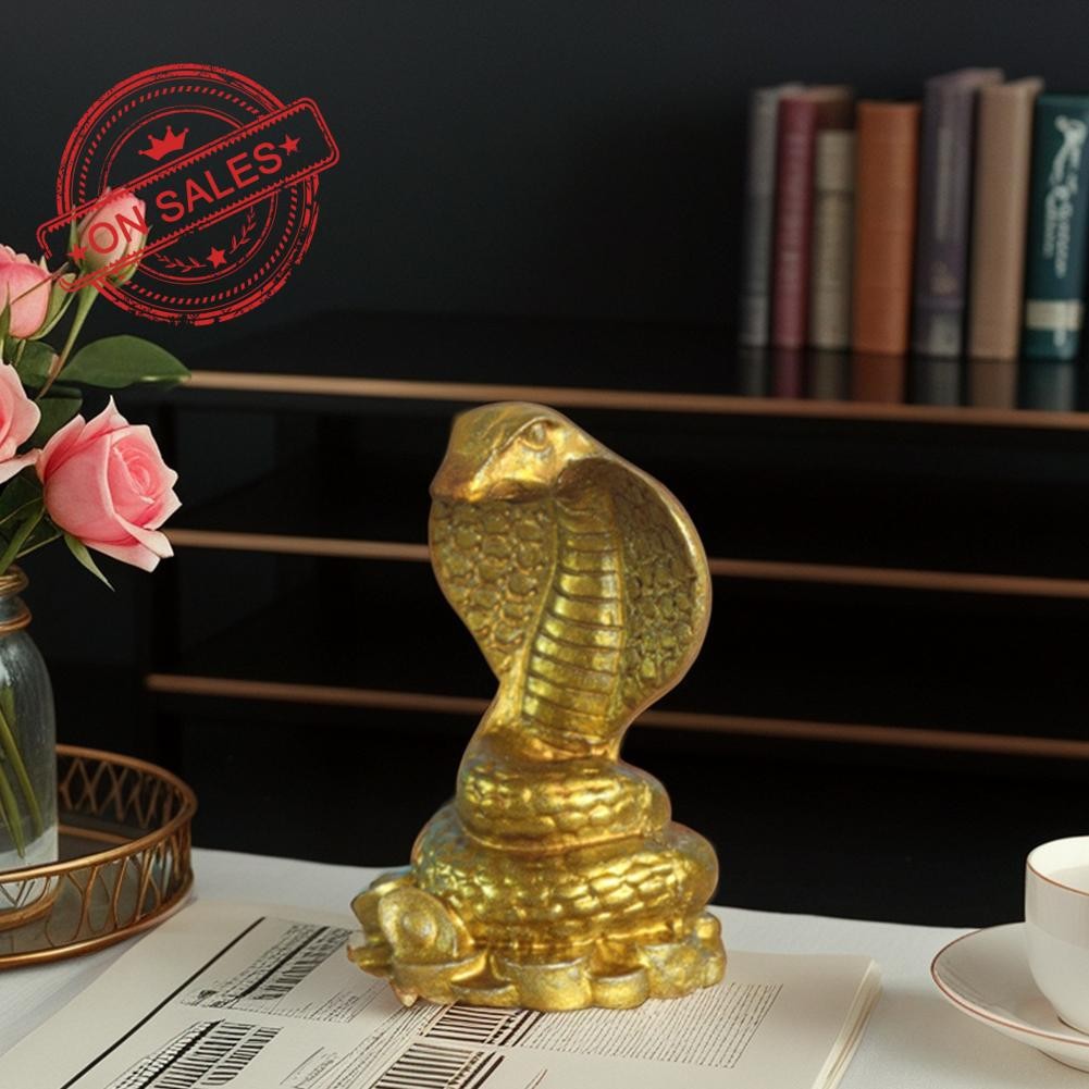 2025 Year Of The Snake Figurine Simulation Snakes Ornaments Style Resin ...