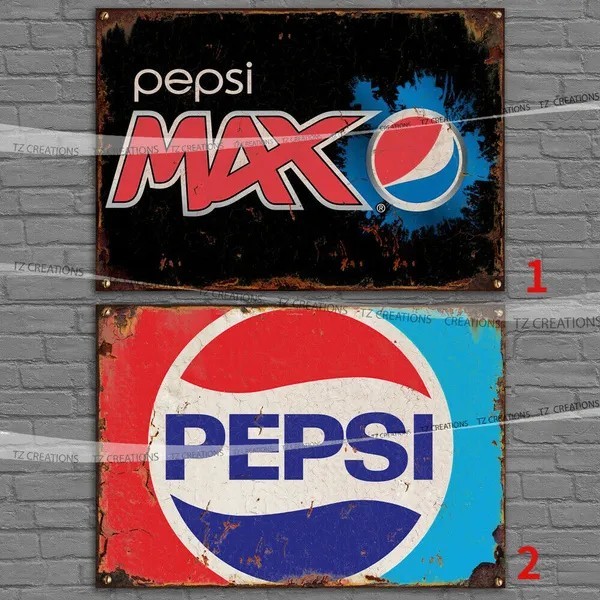 Details About Pepsi Cola Max Vintage Logo Sign Metal Tin Signs Bar 30 ...