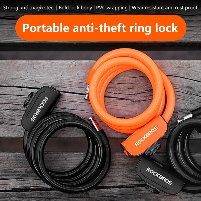 JKSG ROCKBROS Bicycle Lock Road Cycling Portable Safety Anti-theft ...