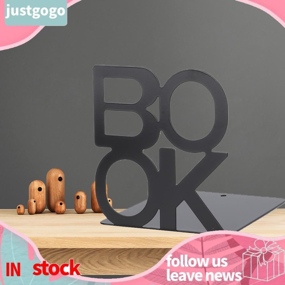 Justgogo Book Characters Shape Metal Bookend Organizers Heavy Duty ...