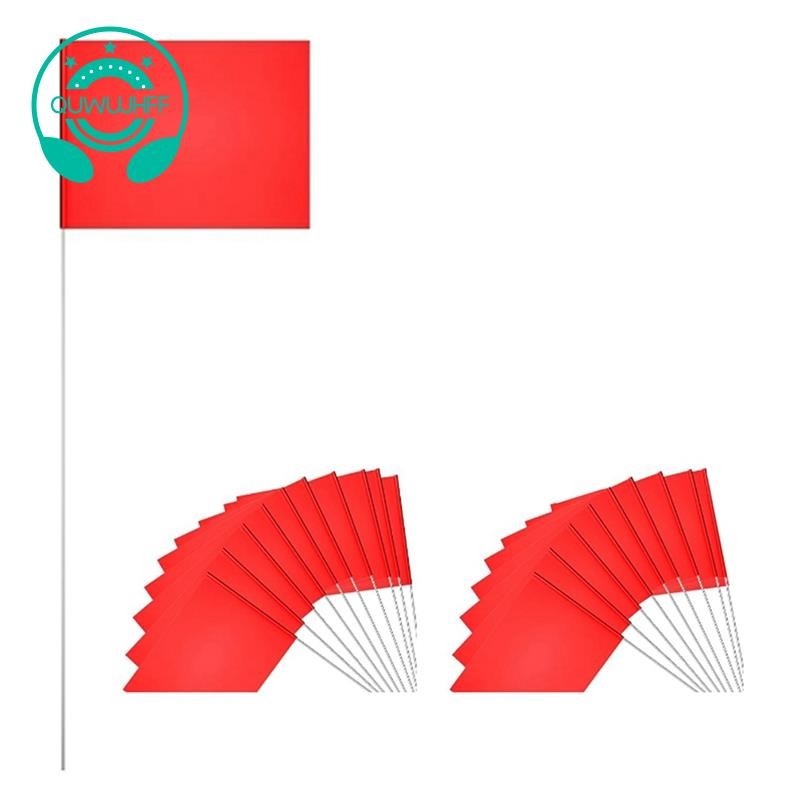 20pcs Red Marking Flags for Lawn, Lawn Marking Landscape Flags, Yard ...