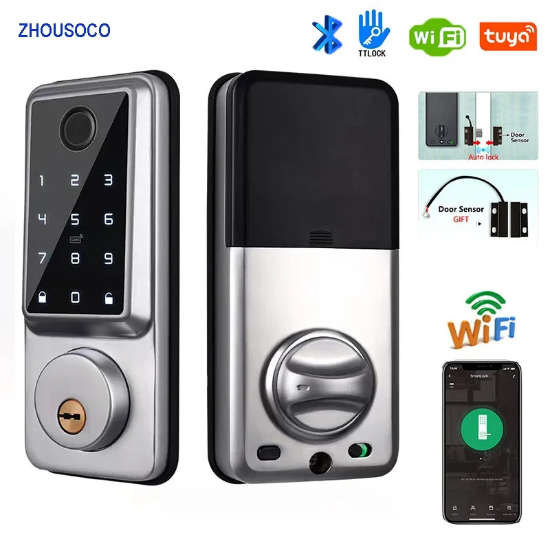 Tuya Wifi Smart Locks Biometric Fingerprint Ttlock APP Electronic ...