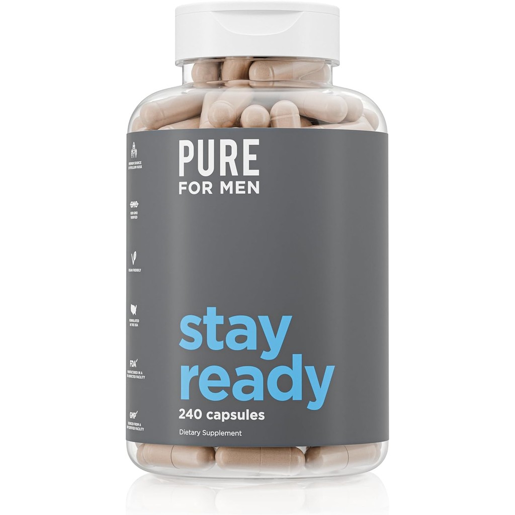 Pure for Men Original Cleanliness Stay Ready Fiber Supplement | Helps ...