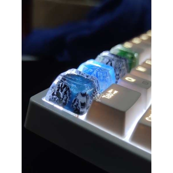 keycaps custom keycaps Mechanical keyboard Snow Mountain Fuji Volcano ...
