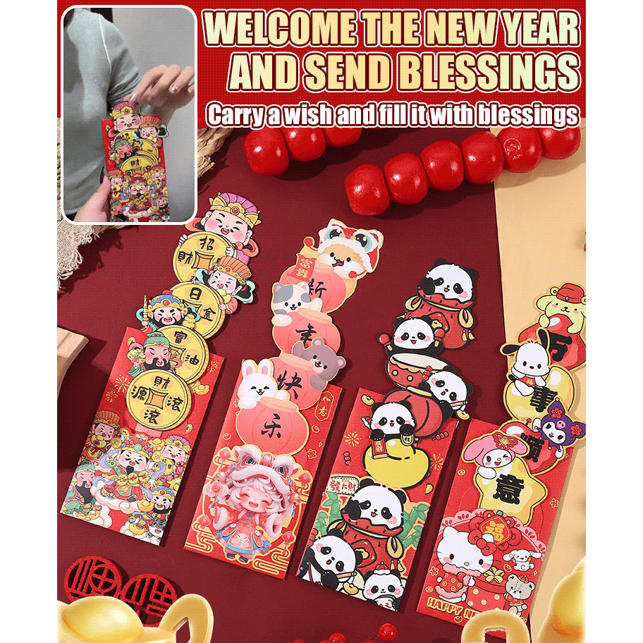 Visual effect red envelope case Red envelope paper Novelty and fun ...