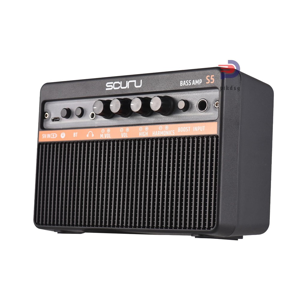 Scuru 20W Small Electric Bass Amp Portable Bass Guitar Practice Speaker ...