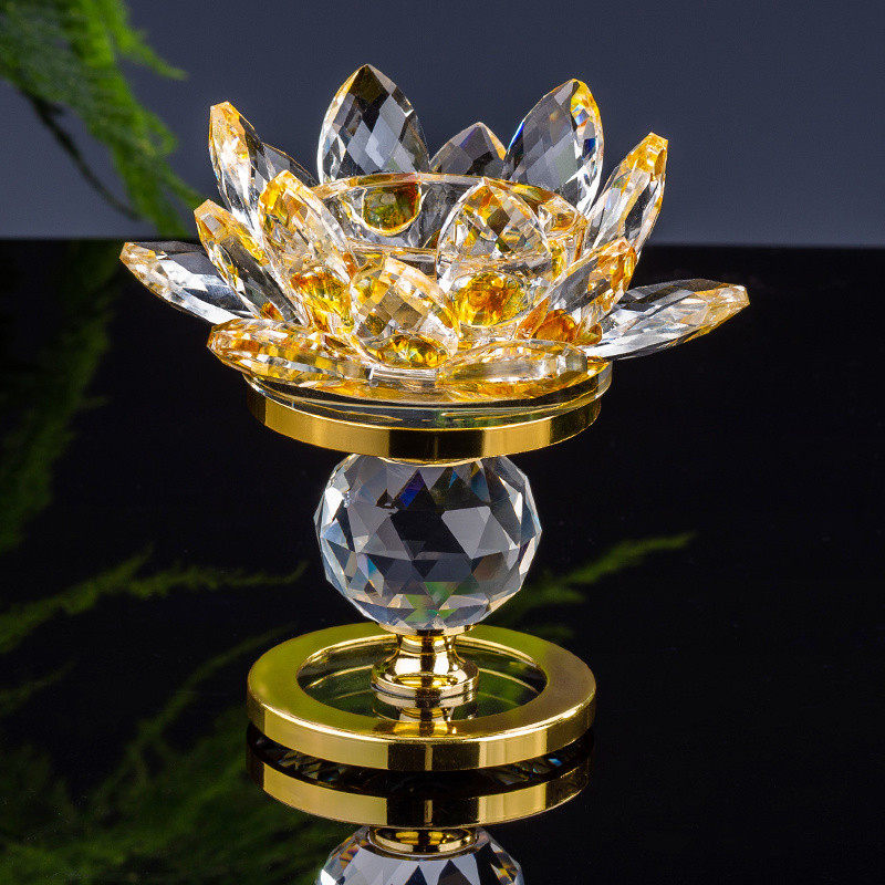 Lotus Lamp New Lotus Glass Colorful Lotus Lamp Temple Ornament Butter ...