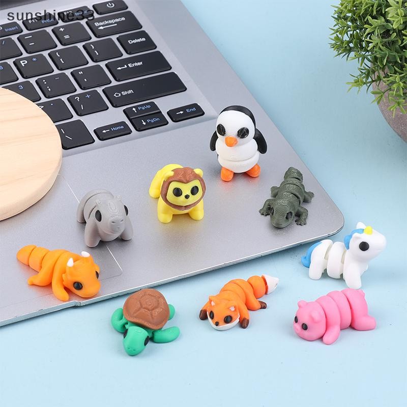SY 3D Printed Animal Models Cute Critter Articulated Activity Figures ...