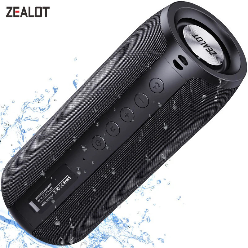 ZEALOT-S51 Powerful Bluetooth Speaker Bass Wireless Speakers Subwoofer Waterproof Sound Box ...