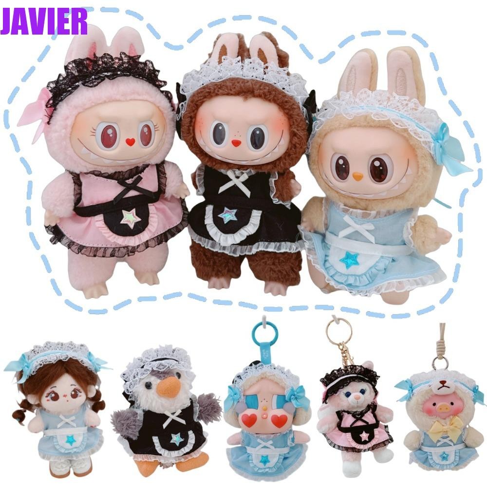 JAVIER Labubu Time Doll Clothes, Maid Dress Star Apron 17cm Labubu ...