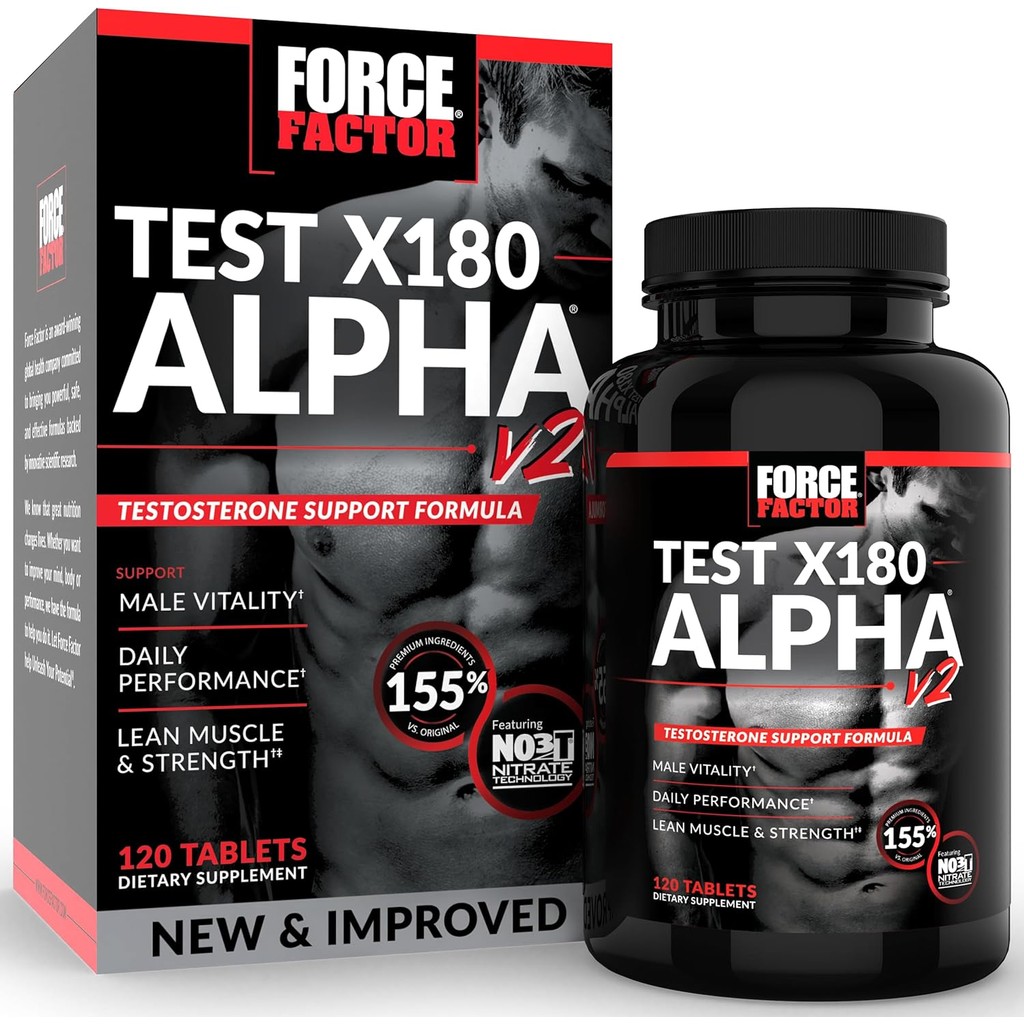 Force Factor Test X180 Alpha v2 T-Support for Men, T-Supplement to Help ...