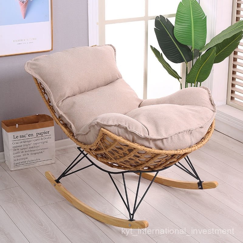 Rocking Chair Single Rattan Chair Adult Adult Home Use Reclining ...