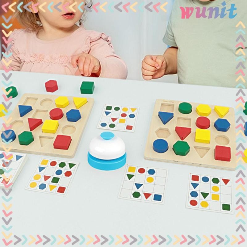 [Wunit] Geometric Shape Matching Puzzle Game with Bell and Cards, Color ...