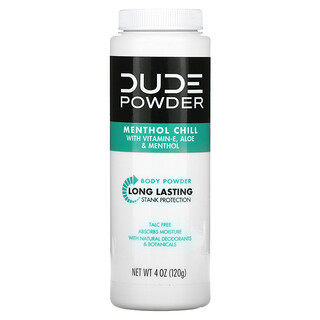 Dude Products, Powder, Body Powder, Menthol Chill, 4 oz (120 g ...