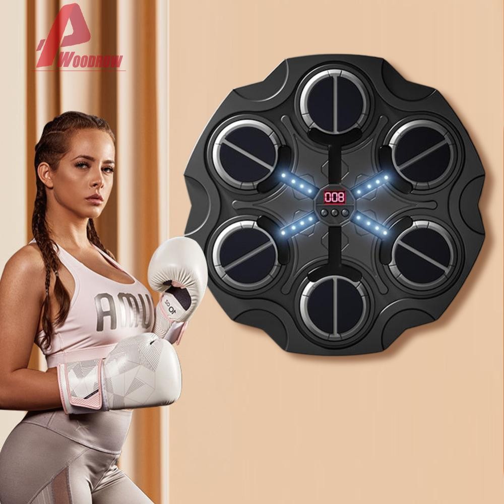 Music Boxing Machine Smart Bluetooth Wall Target Trainer With RGB Light ...