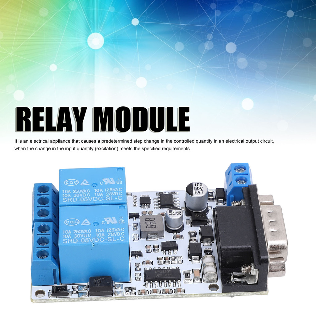 Fun~ 2 Channel Serial Port Control Relay Module RS232 Opto Relay Board With For MCU SP3232 8bit ...