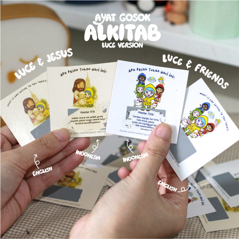 (LUCE VERSION) GOLD RUBABLE VERSE / SCRATCH CARD / CHRISTIAN GREETING ...